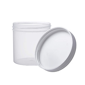 Consolidated Plastics 42414 Wide-Mouth Jar with Cap, 6 oz, Natural, 50 Piece