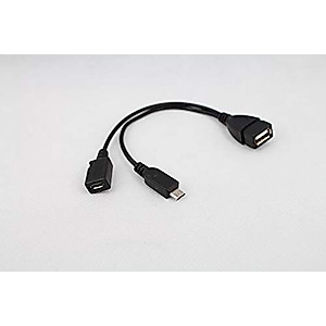 3 Pack OTG Cable Replacement for Fire Stick 4K, Compatible Samsung, Replacement for Amazon Fire TV, Compatible with LG Android Phone Tablet Micro USB Host with Micro USB Power