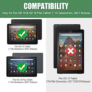 Covers for Kindle Fire HD 10 Tablet 11th Gen 2021 White Marble Fire Tablet 10 Plus Case 10.1 Inch Multi- Viewing Angles All-New Amazon Fire 10 Cases