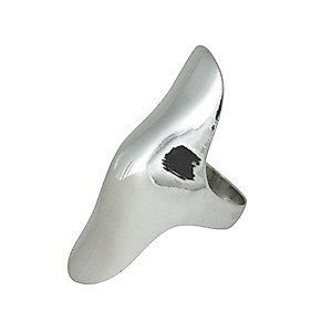 apop nyc Full Finger Sterling Silver Long Knuckle Ring Size 10