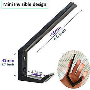 Pmsanzay 2 Pack Motorcycle Helmet Hook Multi-Purpose Jacket Hanger Keys Bags Holder Wall Mount Rack Cloth Display Rack Hat Hook for Home Kitchen Door Cabinet - Hardware Included Easy to Install.