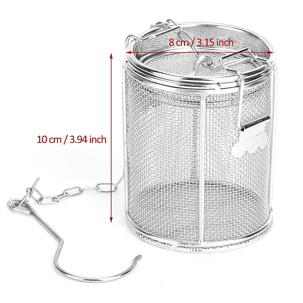 Spice Filter, Stainless Steel Wire Mesh Design Tea Strainer Soup Seasonings Seperation Basket Filter for Home Kitchen