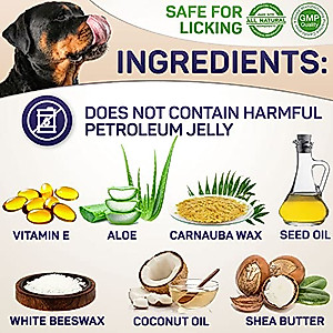 Natural Dog Paw Balm, Dog Paw Protection for Hot Pavement, Dog Paw Wax for Dry Paws & Nose, Canine Paw Moisturizer for Cracked Paws, Cream Butter for Cat, Dogs Paw Protectors, Paw Pad Lotion