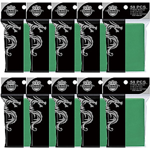 500Ps Clear Card Sleeves for Trading Cards,Top Loader Fit for MTG and Yugioh Cards,Baseball,Football,Sport Cards(Green)
