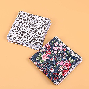 Exceart 100pcs Fabric Bundle Squares Fat Quarters Fabric Bundles Quilting Precut Squares Fabric for Quilting Fabric Bundles Quilting Patchwork Fabric Floral Squares Patchwork Scarf 10cm