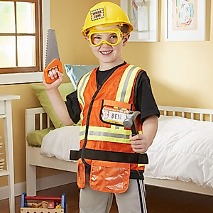 Melissa & Doug Construction Worker Role Play Costume Dress-Up Set (6 pcs) Frustration-Free Packaging & Astronaut Role Play Set