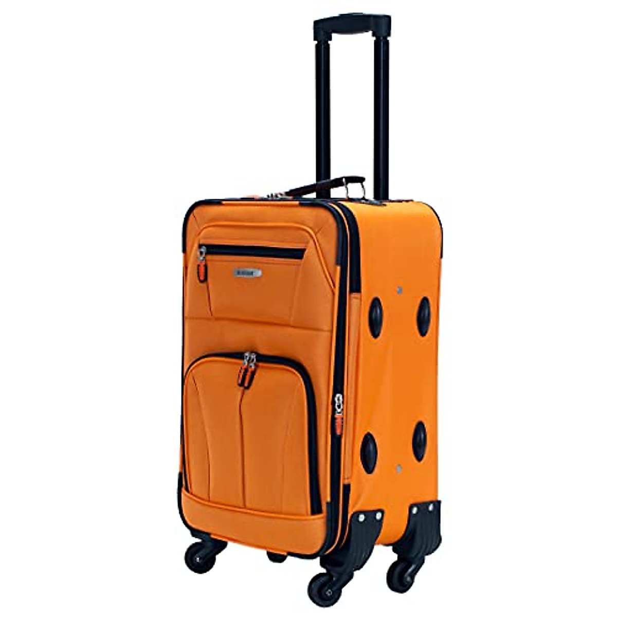 Rockland Pasadena Softside Spinner Wheel Luggage, Orange, Carry-On 20-Inch