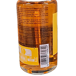 Fanola Nourishing Restructuring Fluid Crystals Hair Serum Detangles, Adds Shine, And Prevents Split Ends For Curly, Frizzy And Permed Hair 3.38oz