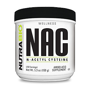 NutraBio N-Acetyl Cysteine Supplement (NAC) - 150 Grams Powder, 600mg Serving - Powerful Anti-Oxidant - Immune Support - No Fillers - Non-GMO - Gluten Free