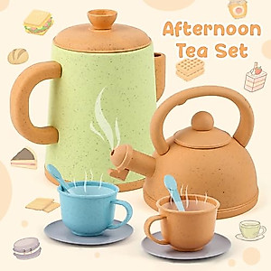 Pretend Play Kitchen Accessories Toys, Pots and Pans Utensils Playset for Kids, Cooking Play Set Gift for Toddlers Boys and Girls 2 3 4 5 Years Old