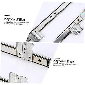 OSALADI 2 Pairs Guide Desk Drawer Desk Trays Ball Bearings Furniture Slides Drawer for Desk Computer Desk Rails Rack Bearing Slides Keyboard Tray Rails Dedicated Cold Rolled Steel Hardware
