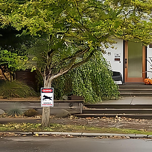 2-Pack Protected by German Shepherd Sign，Beware of Dog Sign, 12"x 8" .04" Aluminum Reflective Sign Rust Free Aluminum-UV Protected and Weatherproof