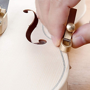 Jiayouy 5 PCS Micro Bronze Violin Thumb Planer Set 8-16 mm Blade Width for DIY Violin Viola Cello Wooden Instrument Gold