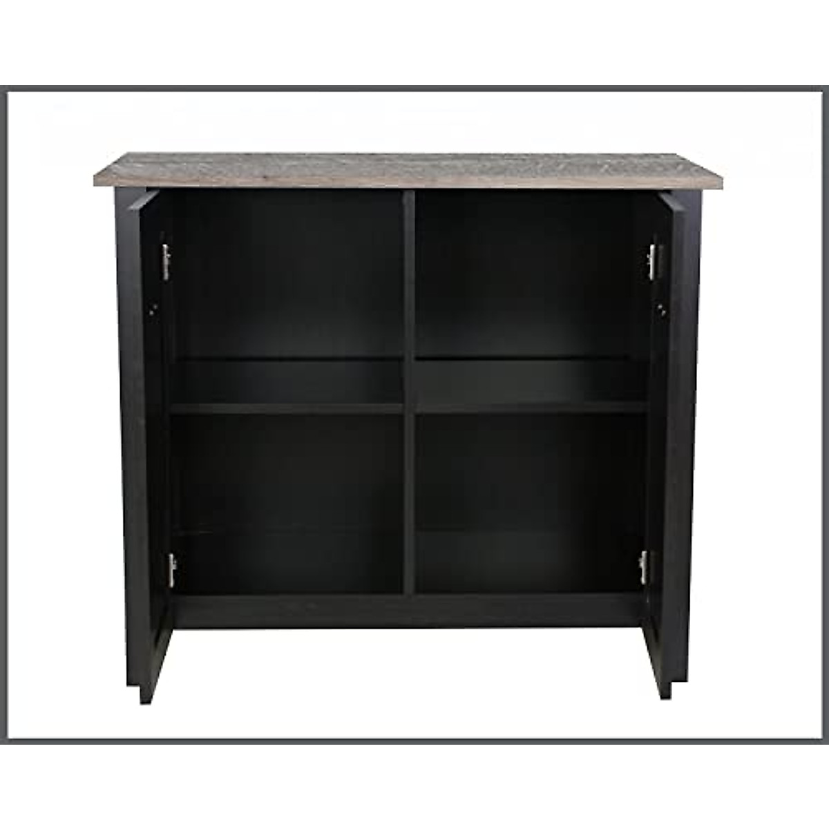 Saint Birch Ansel 2-Door Modern Wood Storage Cabinet in Black