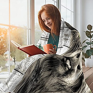 Highland Cow Blanket Soft Flannel Sunflower Throw Blanket Cow Blankets Gifts for Adults Kids 50"x40"