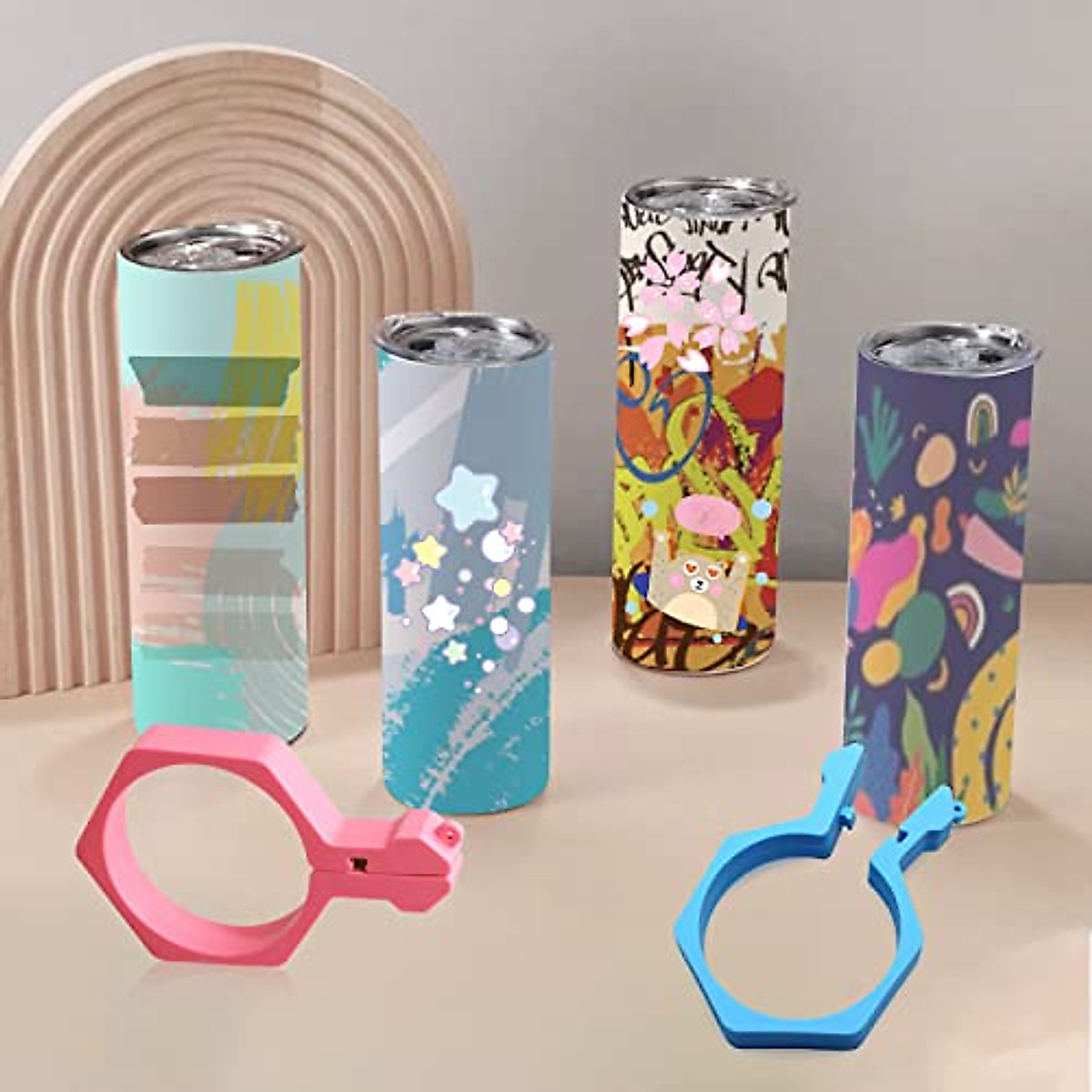 2Pcs Sublimation Tumblers Pinch Tool, Tumbler Clamp Grip Tool for 20 Oz Sublimation Blanks Tumblers Cups Mug Skinny Straight,Sublimation Accessories and Supplies