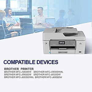 ESTON Compatible LC3029 Ink Cartridge Replacement for Brother LC 3029XXL for MFC-J6535DW MFC-J6935DW MFC-J5830DW MFC-J5930DW MFC-J5830DWXL Printer (2Black 2Cyan 2Magenta 2Yellow, 8-Pack)