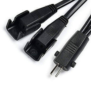 CUGLB 2 Pin Splitter Lead Y Cable 2 Motors to 1 Power Supply for Electric Recliner Lift Chair