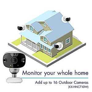 Panasonic HomeHawk Outdoor Wireless Smart Home Security Camera, Wide Angle View, Color Night Vision, 2-Way Talk, Works with Alexa & Google Assistant, 2 Camera Kit (KX-HN7002W)
