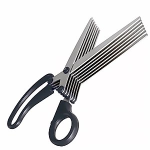 Sunstar Stationery S3711455 7-Blade Shredder Scissors, 7.9 inches (200 mm), Black
