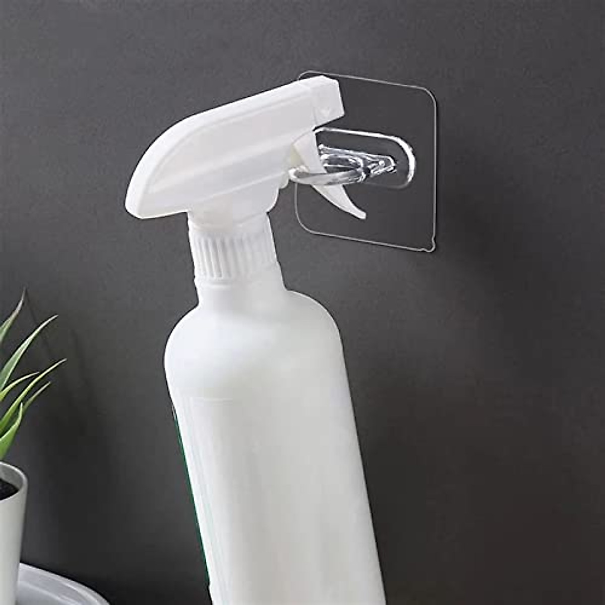 FABIVA 4/6Pcs Wall-Mounted Multifunctional Round Hooks Free Punching Seamless Paste Storage Rack Kitchen Bathroom Household Ring Hanger ( Size : 6 PCS )