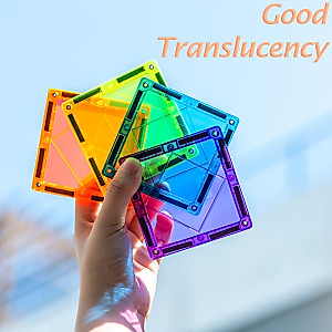 cossy 60 Pcs Magnet Tiles Magnetic 3D Building Blocks Set Educational Construction Toys for 3+ Year Kids with Stronger Magnets, Rivets-Fastened, Educational,Recreational, Conventional