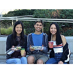 Karat FP-HC66PET-1C 6''X 6'' Pet Hinged Containers (Case of 500)