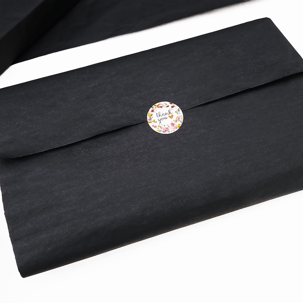 MR FIVE 50 Sheets 20" X 28" Large Size Black White Tissue Paper Bulk,Black or White Tissue Paper for Gift Bags,Black or White Tissue Paper for Crafts,Holiday,All Occasion Use (Black)