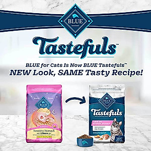 Blue Buffalo Tastefuls Sensitive Stomach Natural Adult Dry Cat Food, Chicken 15lb bag