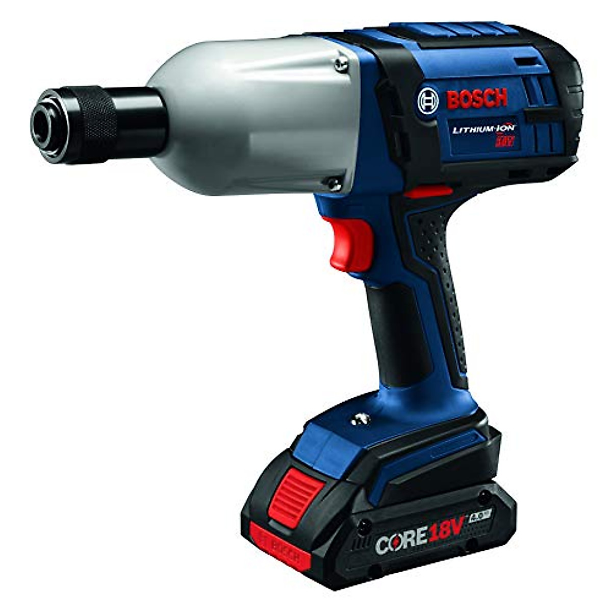 BOSCH HTH182-B25 18V High Torque Impact Wrench w/ 7/16" Hex w/ (2) 4.0 Ah CORE Compact Batteries