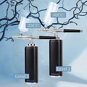 I-BEAUTEE high Pressure Airbrush Kit, Rechargeable Cordless Airbrush Compressor, Single Action Handheld Airbrush Gun, Mini Airbrush Set Portable Air Brush for Barber, Nail Art, Makeup, Model Painting