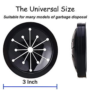 3 Inch Garbage Disposal Splash Guard Collar Sink Garbage Disposal Splash Guard Sink Stopper Universal Rubber Food Waste Disposer for Whirlaway, Waste King, Sinkmaster and GE Models Type-C Convertor