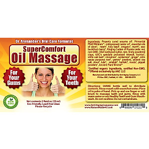 TEETH & GUM Restoration Oil- SuperComfort Rescue Massage Oil to the Rescue! Ayurvedic Formula for Supporting Gum Health, Helps with Bleeding Gums, Gingivitis - Made with Certified Organic Ingredients