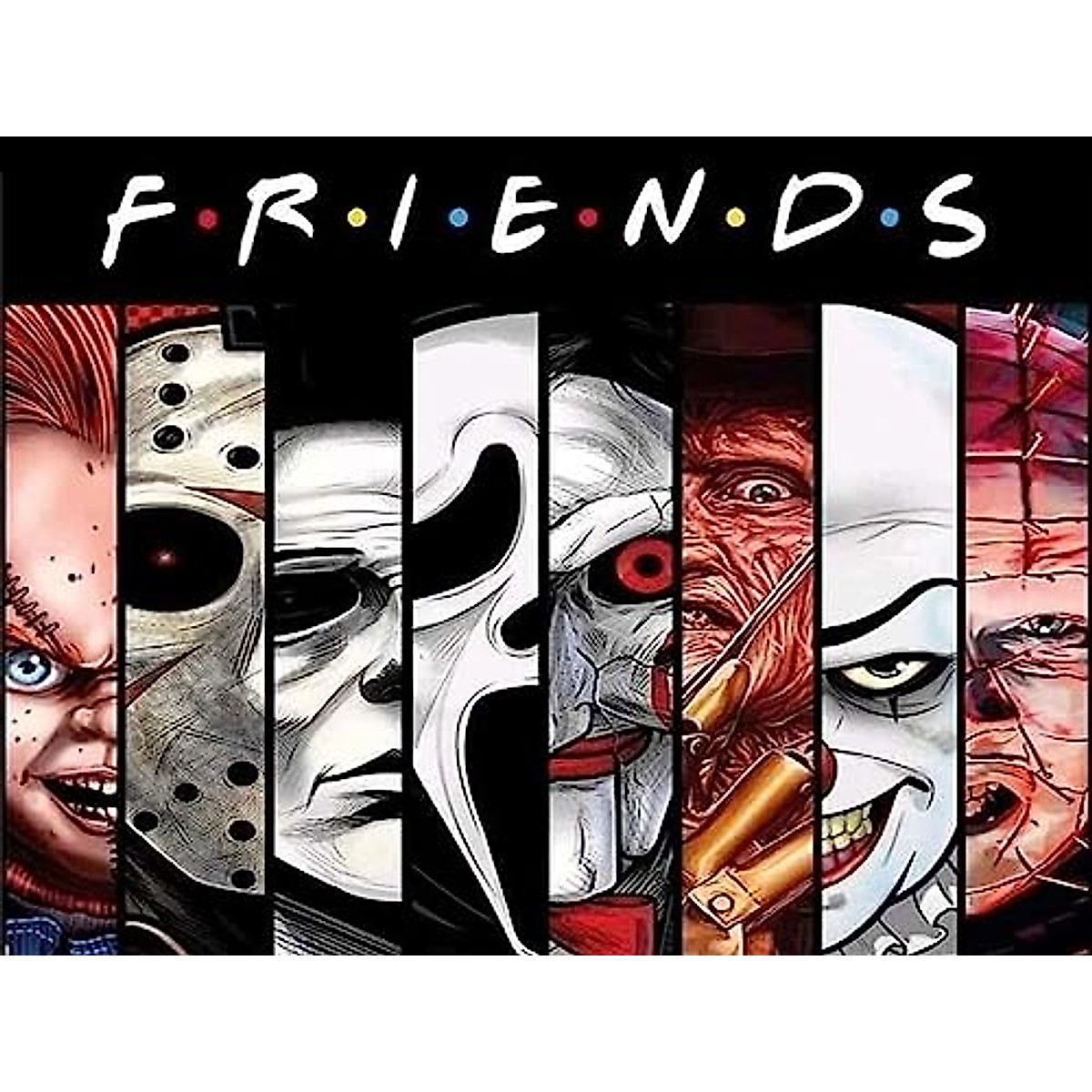 Halloween Cross Stitch Kits for Adults - Horror Stamped Cross Stitch Kits for Beginner, 11CT Prestamped Easy Pattern Needlepoint Kits Crafts for Decor 11.8x15.7inch