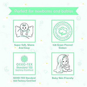 Cuddles & Cribs Cotton Flannel Baby Receiving Blankets - 2 Count (Cars & Slogans, One Size)