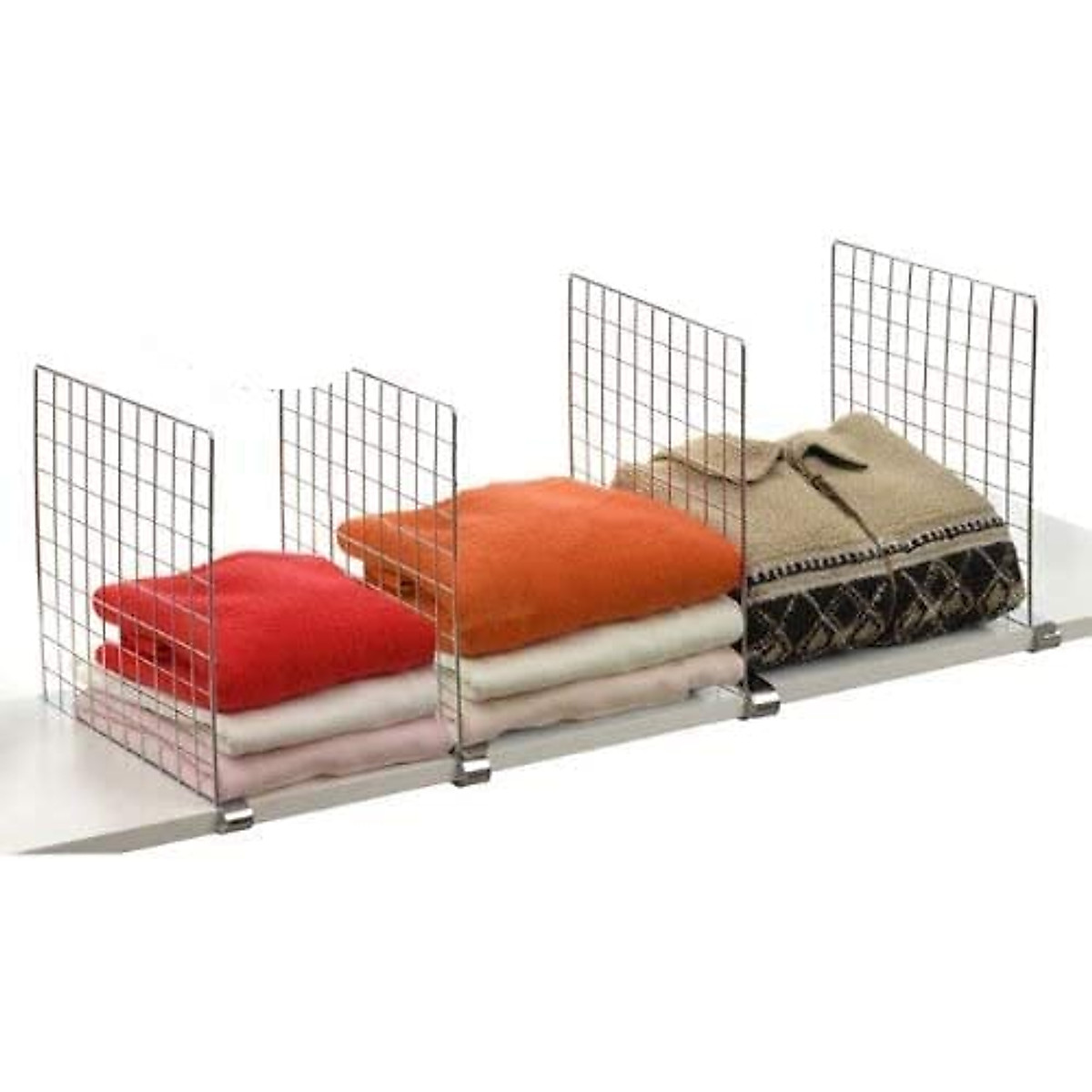 B.W. CHROME SHELF DIVIDERS (SET OF 8)