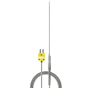 PerfectPrime TL1913SL K-Type Inconel 600 Flexible Thermocouple Temperature Sensor Probes -40~2012°F, 1mm / 150mm