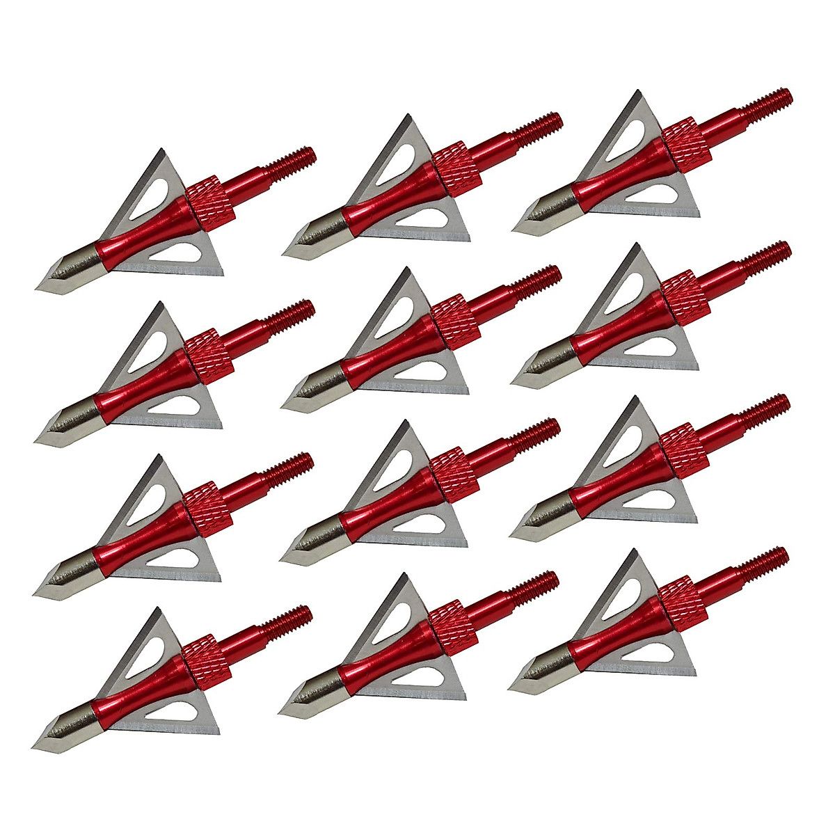 VKEDA 20 Inch Carbon Crossbow Bolts 12 Pack and 12 Pack Hunting Broadheads kit, Carbon Crossbow Arrows for Hunting and Outdoor Practice (Red)