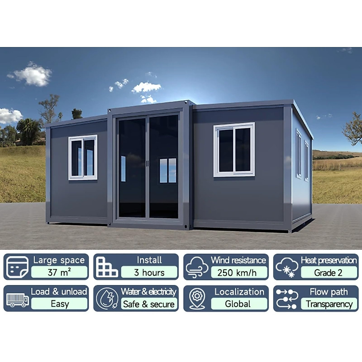 Homes Prefab Steel Expandable Container Houses Expandable House Container Homes 2 Bedroom House