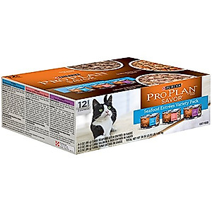 Nestle Purina Petcare 381023 36 oz Pro Plan Seafood Entrees Variety Pack (Pack of 12)