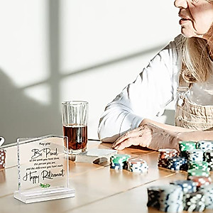 Retirement Gifts For Men Best Retirement Gifts For Women 2023 Happy Retirement Party Decorations Acrylic Retirement Plaque For Coworker Teacher Nurse