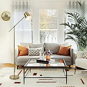 Alldio Gold Floor Lamp, Modern Cantilever 70" Adjustable Tall Lamp Full Metal Standing Pole Light for Living Room Reading House Bedroom Home Office