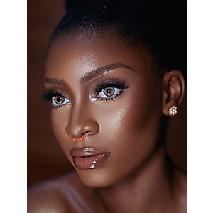 Jexine 120 Pcs Septum Rings Piercing Nose Horseshoe Rings for Women Men Cartilage Tragus Earrings Stainless Steel Acrylic, Multi Styles