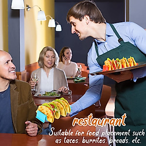 30 Pack Taco Holder Stand Colorful Taco Holder Wave Shape Taco Shell Holder Taco Stand on Table Taco Tray Taco Rack, Holds up to 4 Tacos Each, Oven, Baking, Dishwasher and Grill Safe