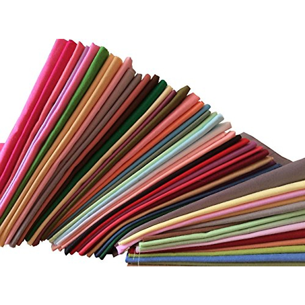 longshine-us 25pcs Solid Colors Premium Cotton Craft Fabric Bundle Squares Patchwork Lint DIY Sewing Scrapbooking Quilting Dot Pattern Artcraft (10" x 10")