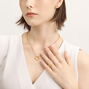 CHOW SANG SANG 999 24K Solid Gold Acanthus Ring for Women 93243R (Our Size 13 / US 6)