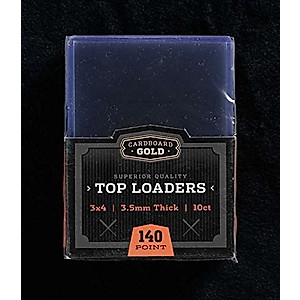 1x 10ct CBG 140 pt Cardboard Gold 3" x 4" PRO Toploaders KEEPS THICKER CARDS ULTRA PROTECTED