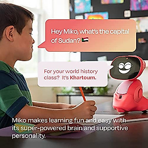 Miko 3: AI-Powered Smart Robot for Kids | STEM Learning & Educational Robot | Interactive Robot with Coding apps + Unlimited Games + programmable | Birthday Gift for Girls & Boys Aged 5-12
