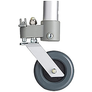 Drive Medical Locking Swivel Walker Wheels with Two Sets of Rear Glides, Gray