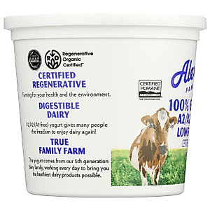 ALEXANDRE FAMILY FARMS Organic Plain A2 Low Fat Yogurt, 24 OZ